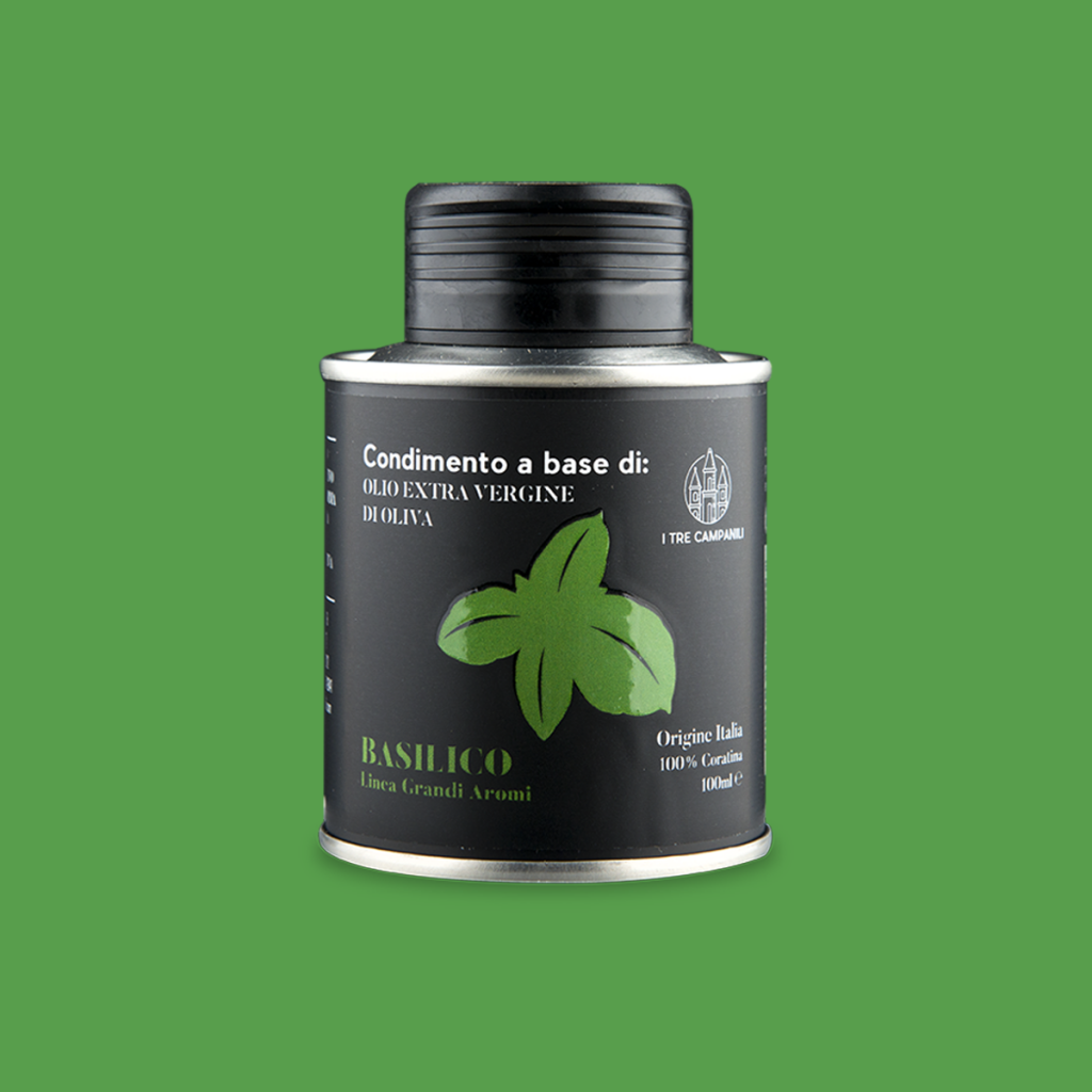 Olio Extravergine di Oliva Aromatizzato al Basilico formato 100ml | I ...